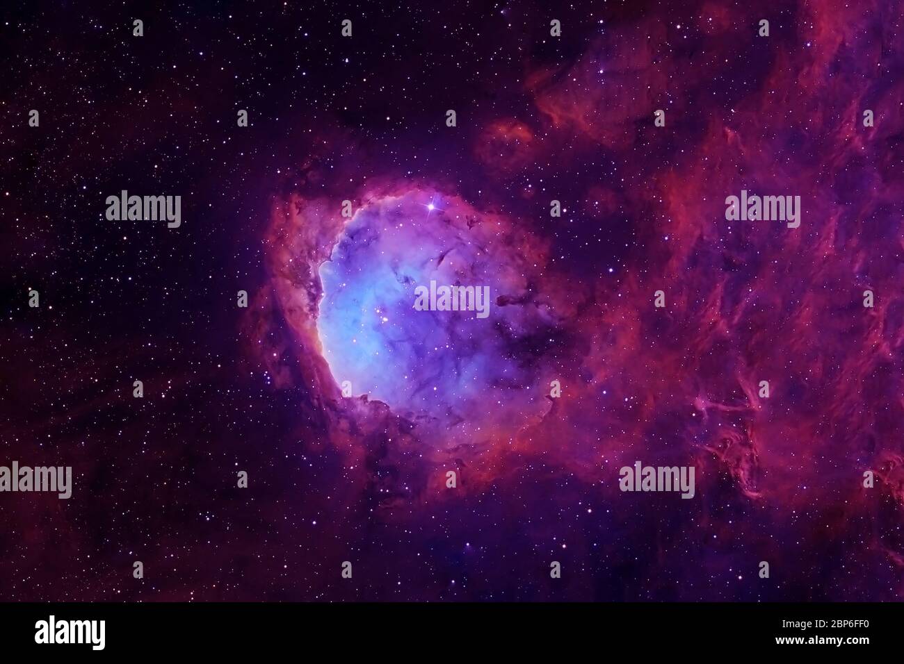 Beautiful blue space with stars and nebulae. Elements of this image ...