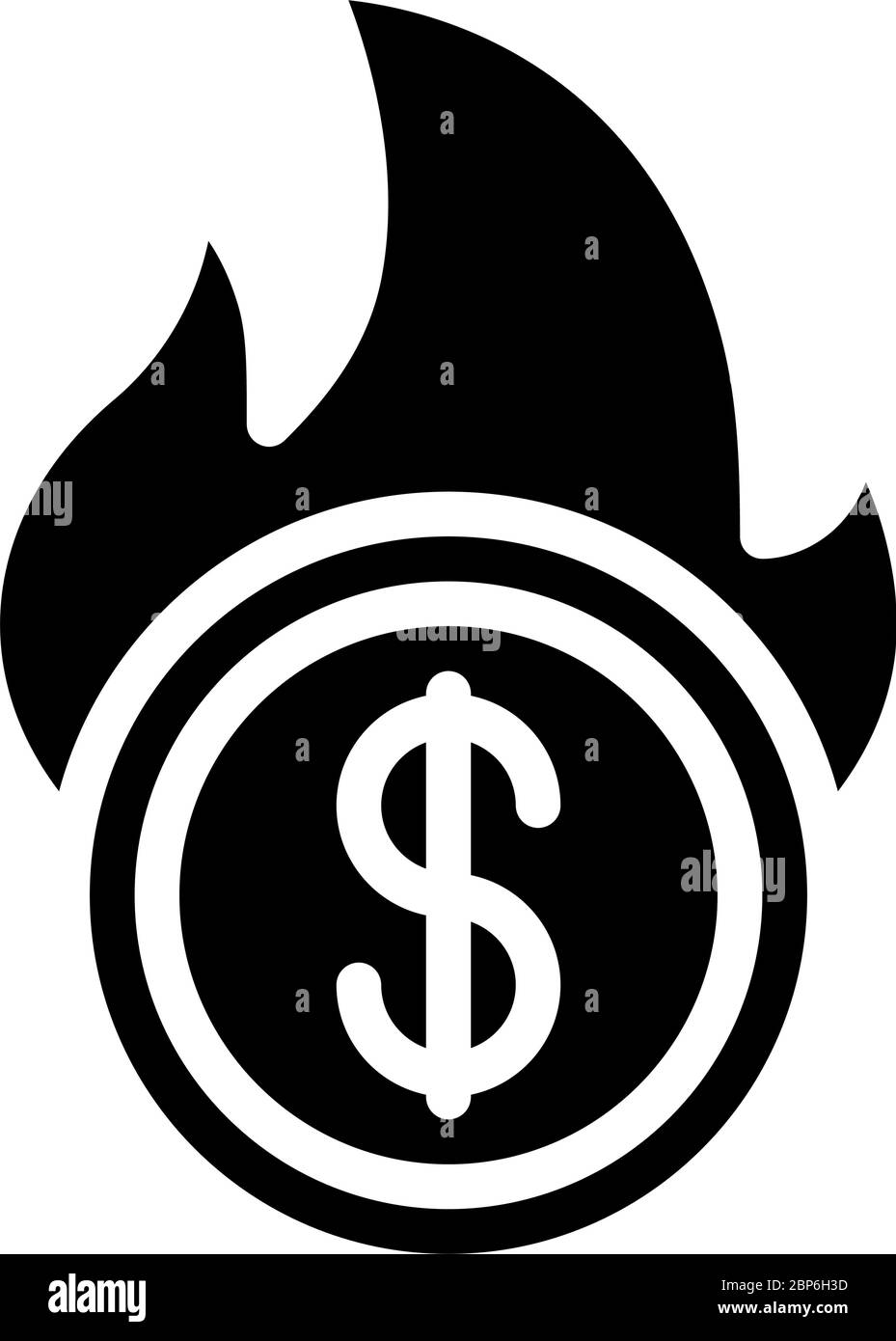 Dollar burning Stock Vector Images - Alamy