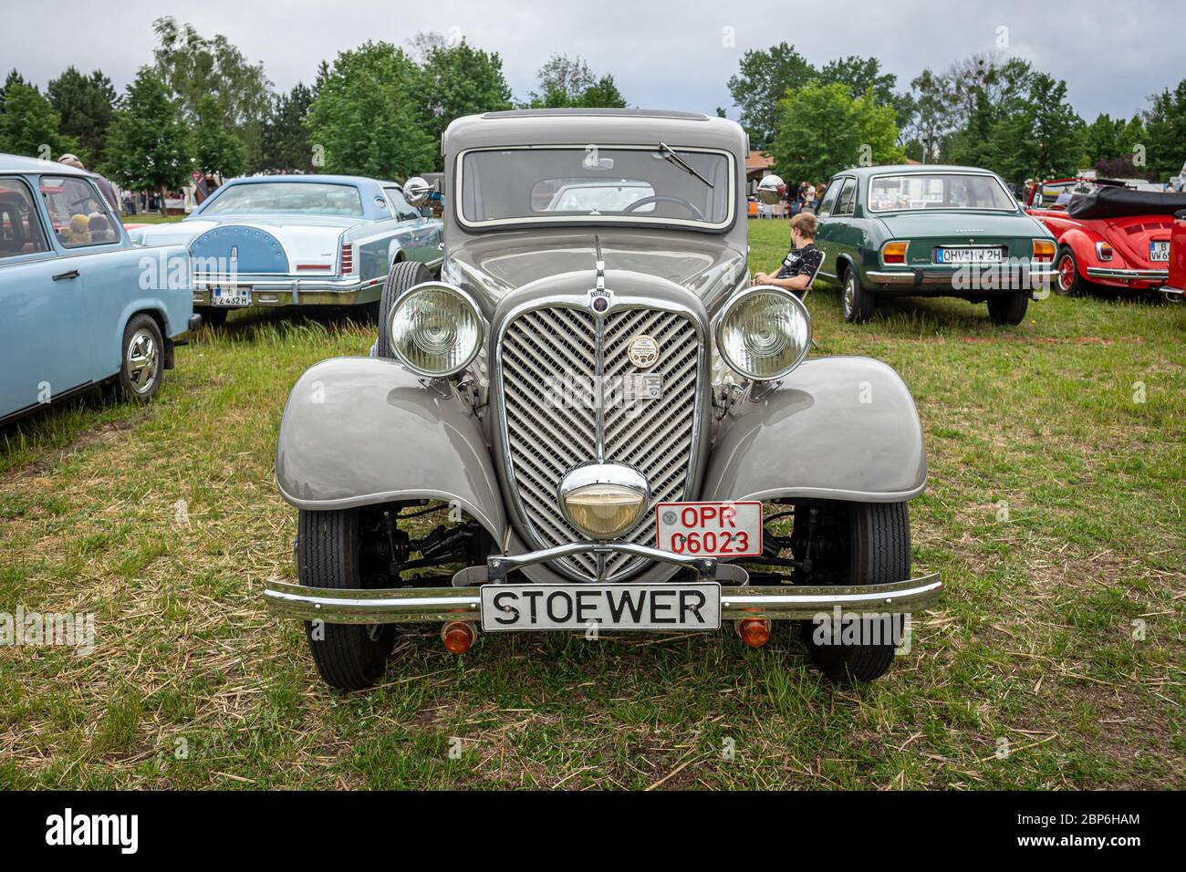PAAREN IM GLIEN, GERMANY - JUNE 08, 2019: Vintage car Stoewer R180 ...