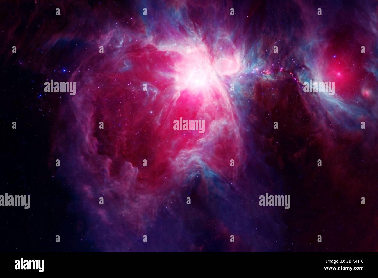 Beautiful red cosmic nebula in deep space. Elements of this image were ...