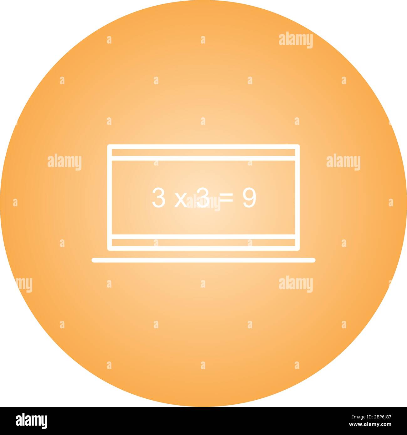 Beautiful Online Calculation Line Vector Icon Stock Vector Image & Art ...