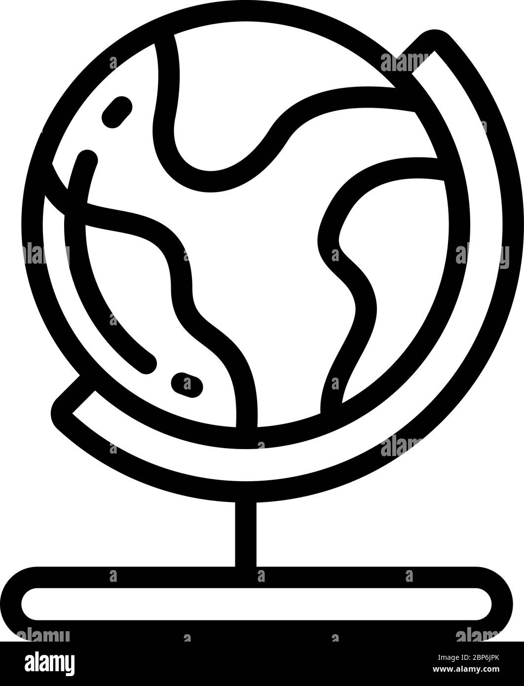 Globe icon school geography Black and White Stock Photos & Images - Alamy