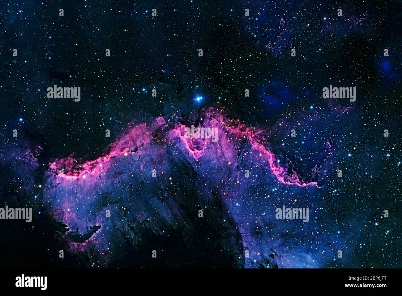 A blue galaxy with stars in deep space. Elements of this image were ...
