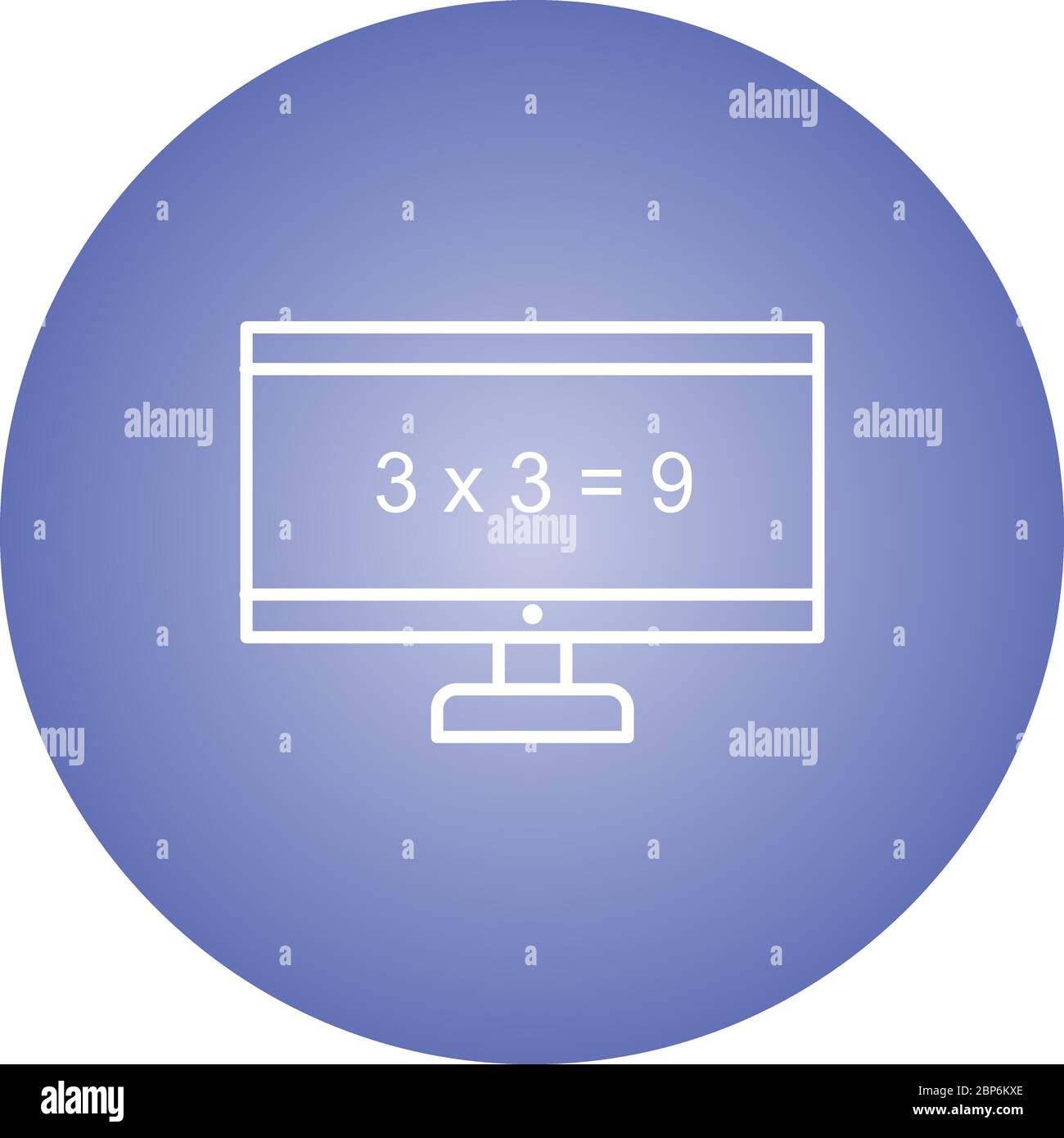 Beautiful Math On Screen Line Vector Icon Stock Vector Image & Art - Alamy
