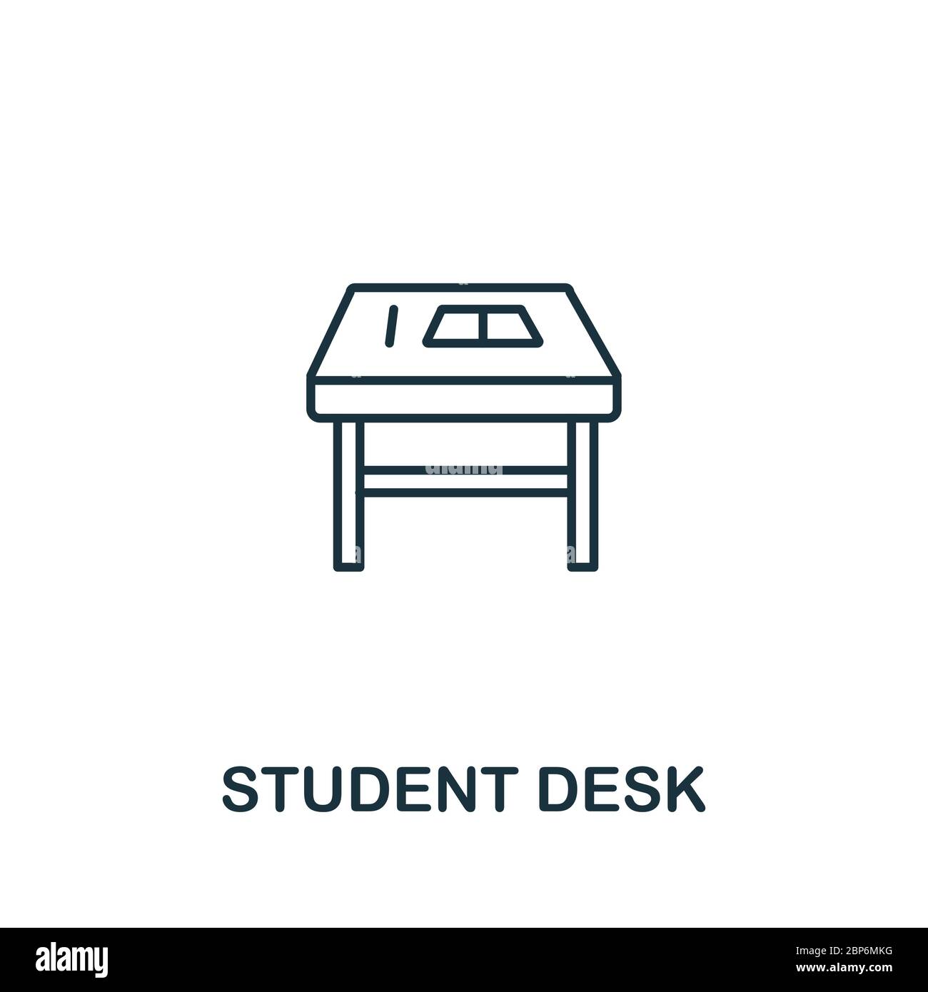Student Desk icon from education collection. Simple line Student Desk ...