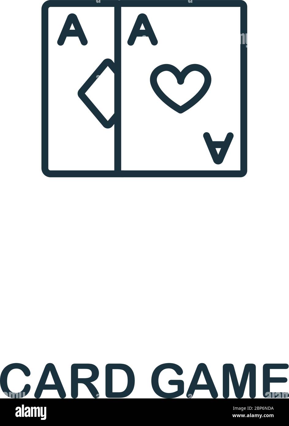 Card Game icon from elderly care collection. Simple line element Card ...