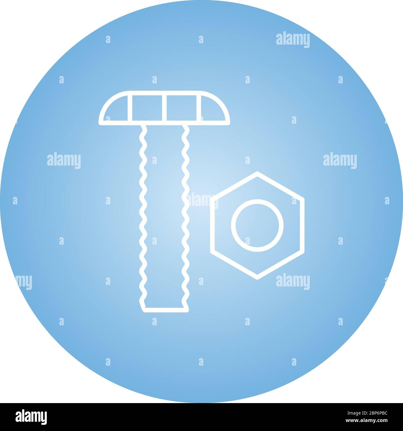 Beautiful Nut and Bolt Line Vector Icon Stock Vector Image & Art - Alamy
