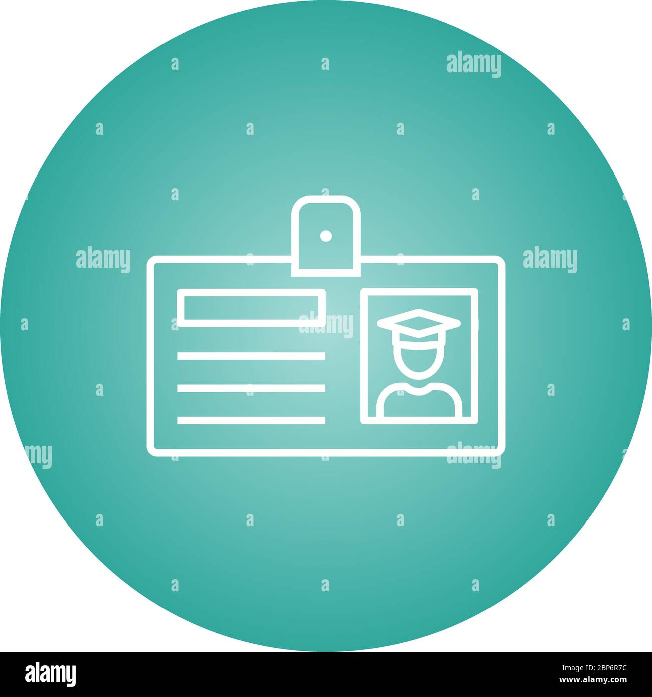 Beautiful ID Card Line Vector Icon Stock Vector Image & Art - Alamy