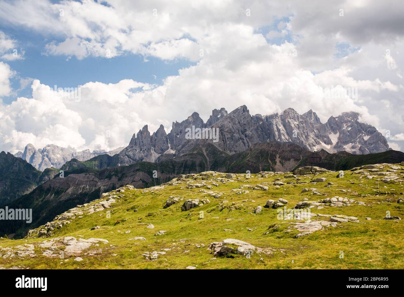 The wonderful alpine environment around Predazzo mountains Stock Photo ...