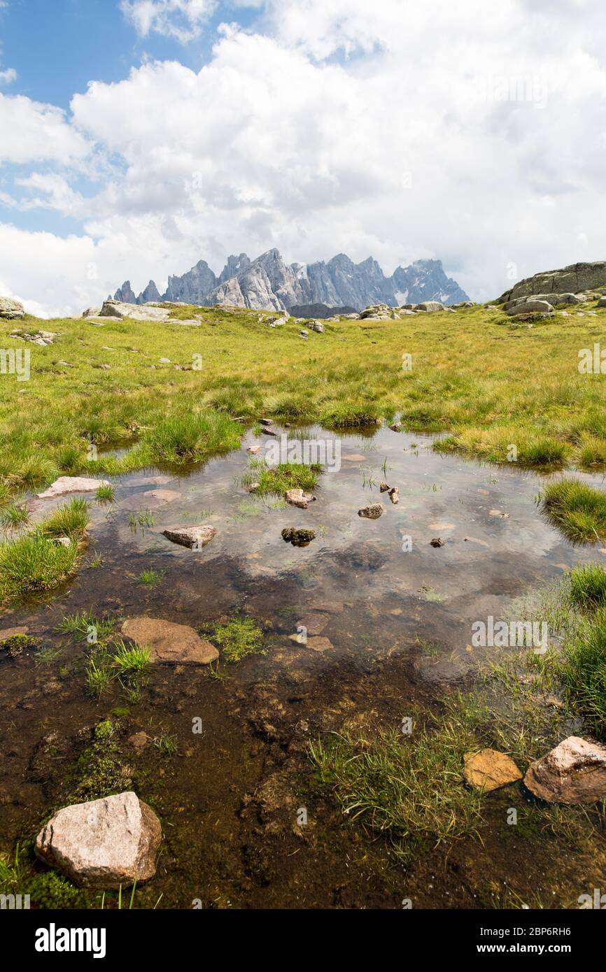 The wonderful alpine environment around Predazzo mountains Stock Photo ...