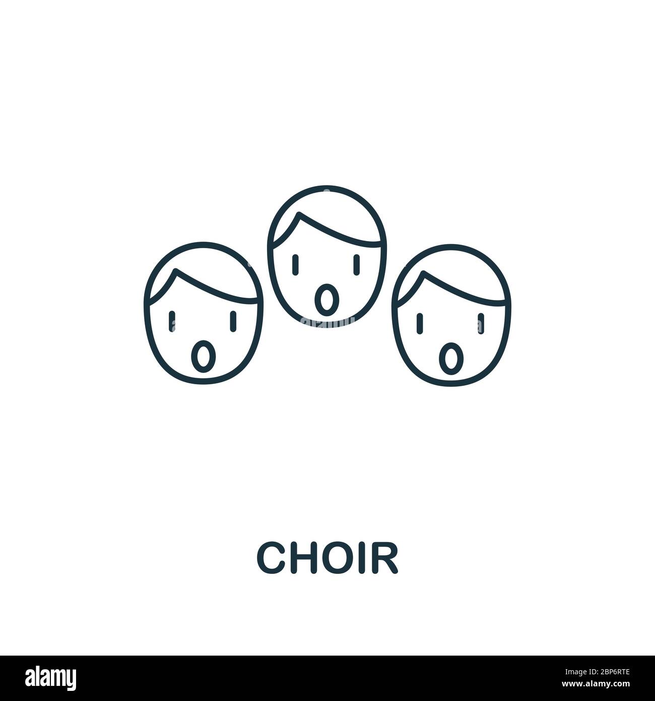 Choir icon from music collection. Simple line Choir icon for templates ...