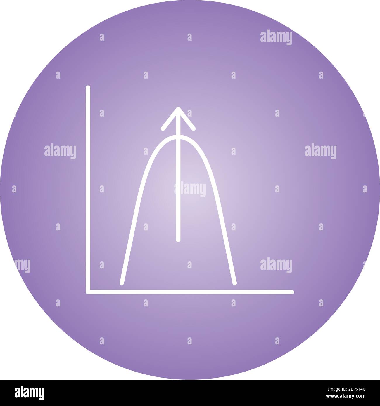 Beautiful Bell shaped graph line Vector Icon Stock Vector Image & Art ...