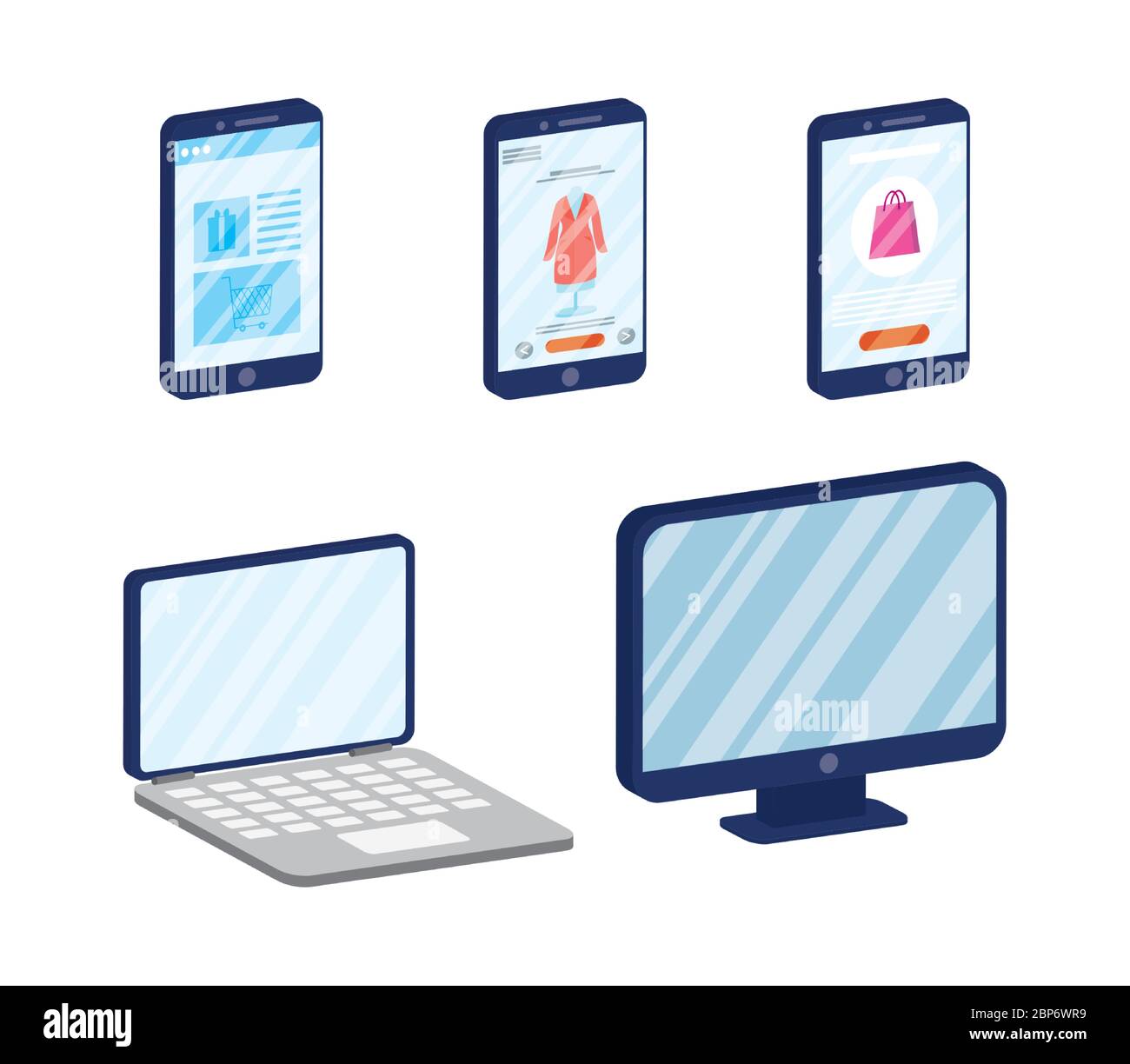 Electronic devices online store Stock Vector Images - Alamy