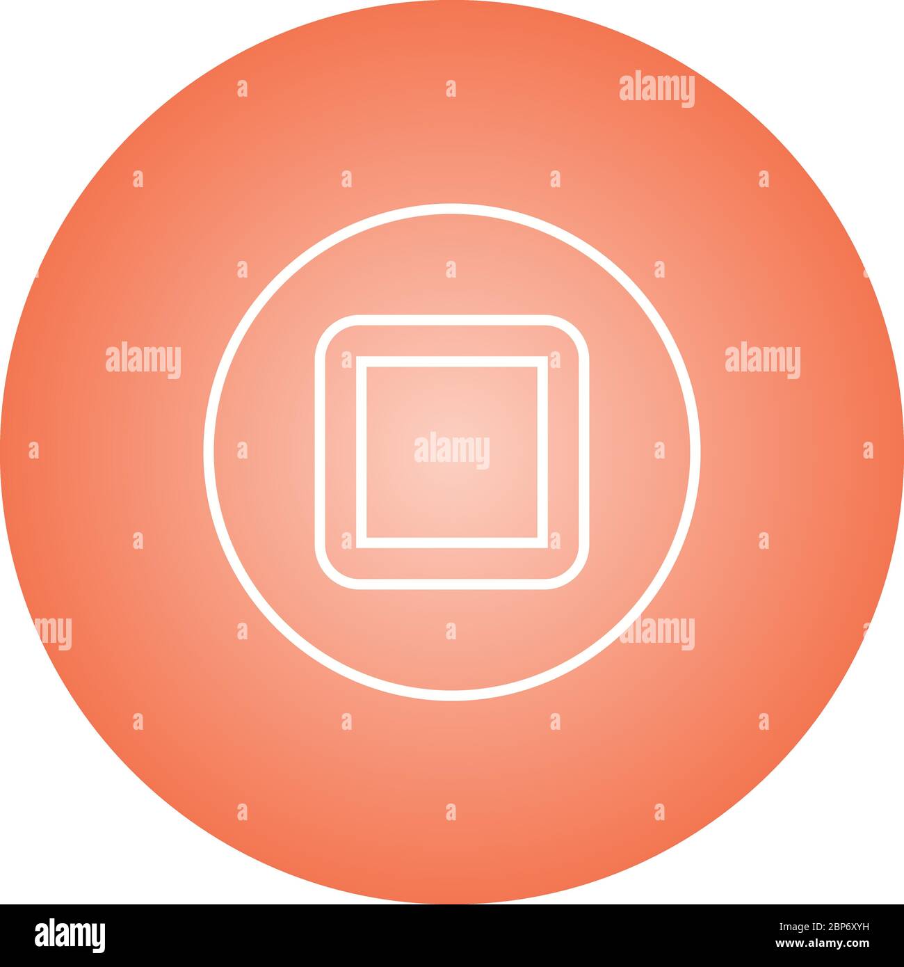 Beautiful Stop Button Line Vector Icon Stock Vector Image & Art - Alamy