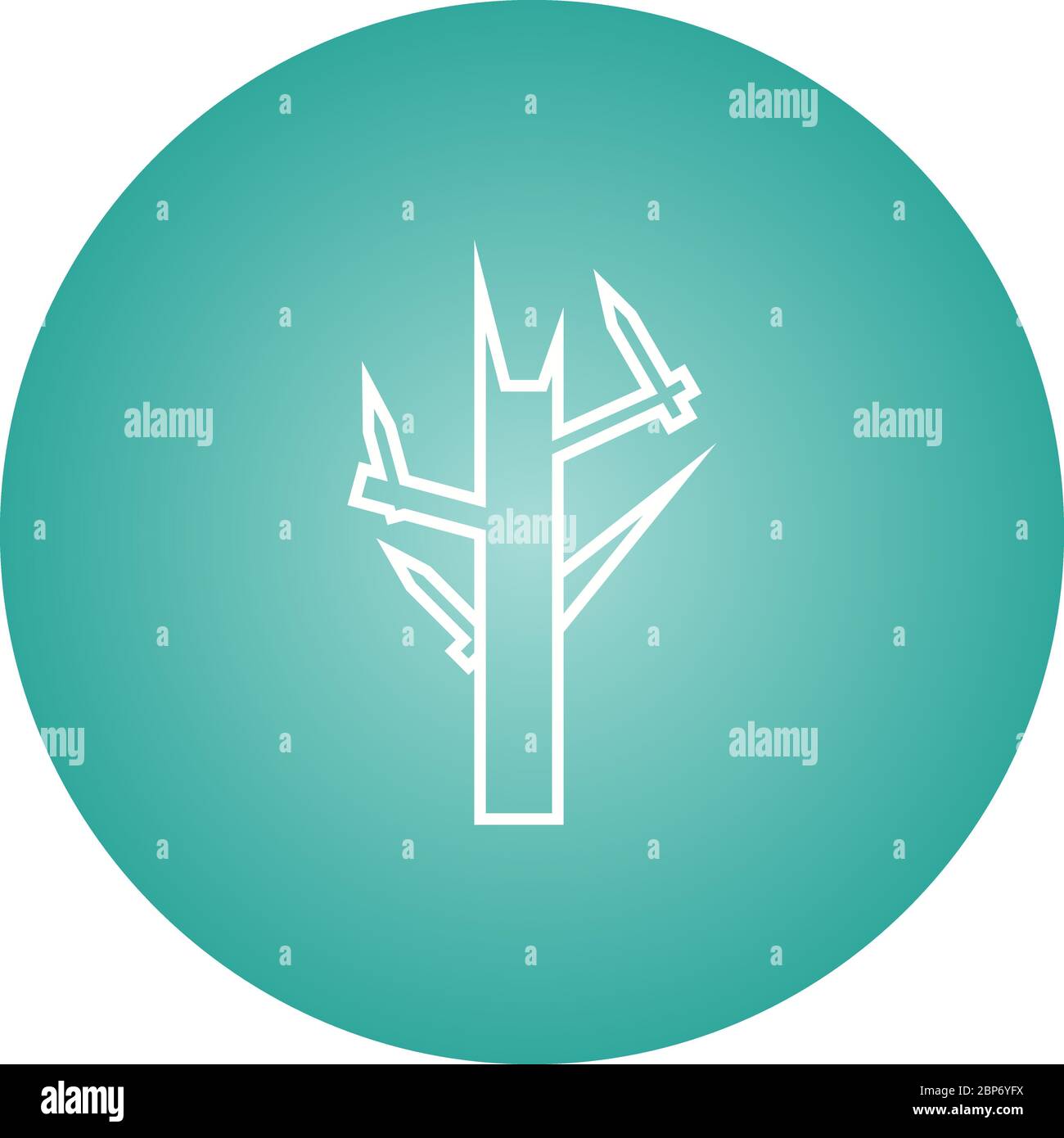 Beautiful Tree without leaves Line Vector Icon Stock Vector Image & Art ...