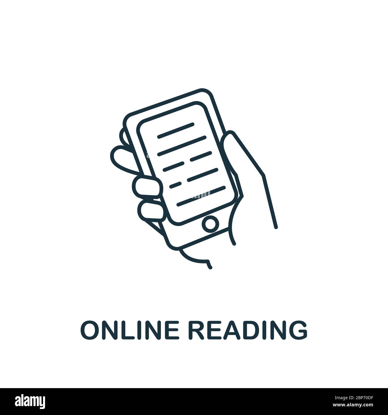 Online Reading icon from education collection. Simple line Online ...