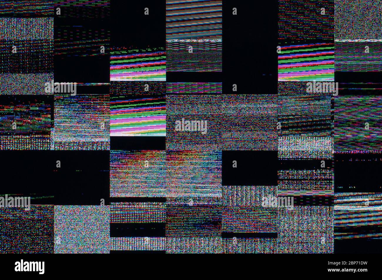 Pixel pattern of a digital glitch Stock Photo - Alamy