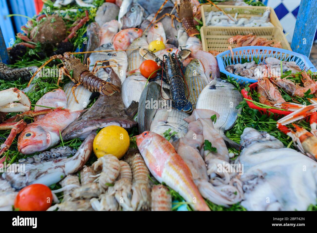 Fish and seafood Stock Photo - Alamy