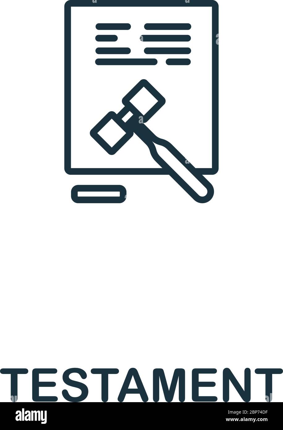 Testament icon from elderly care collection. Simple line element ...