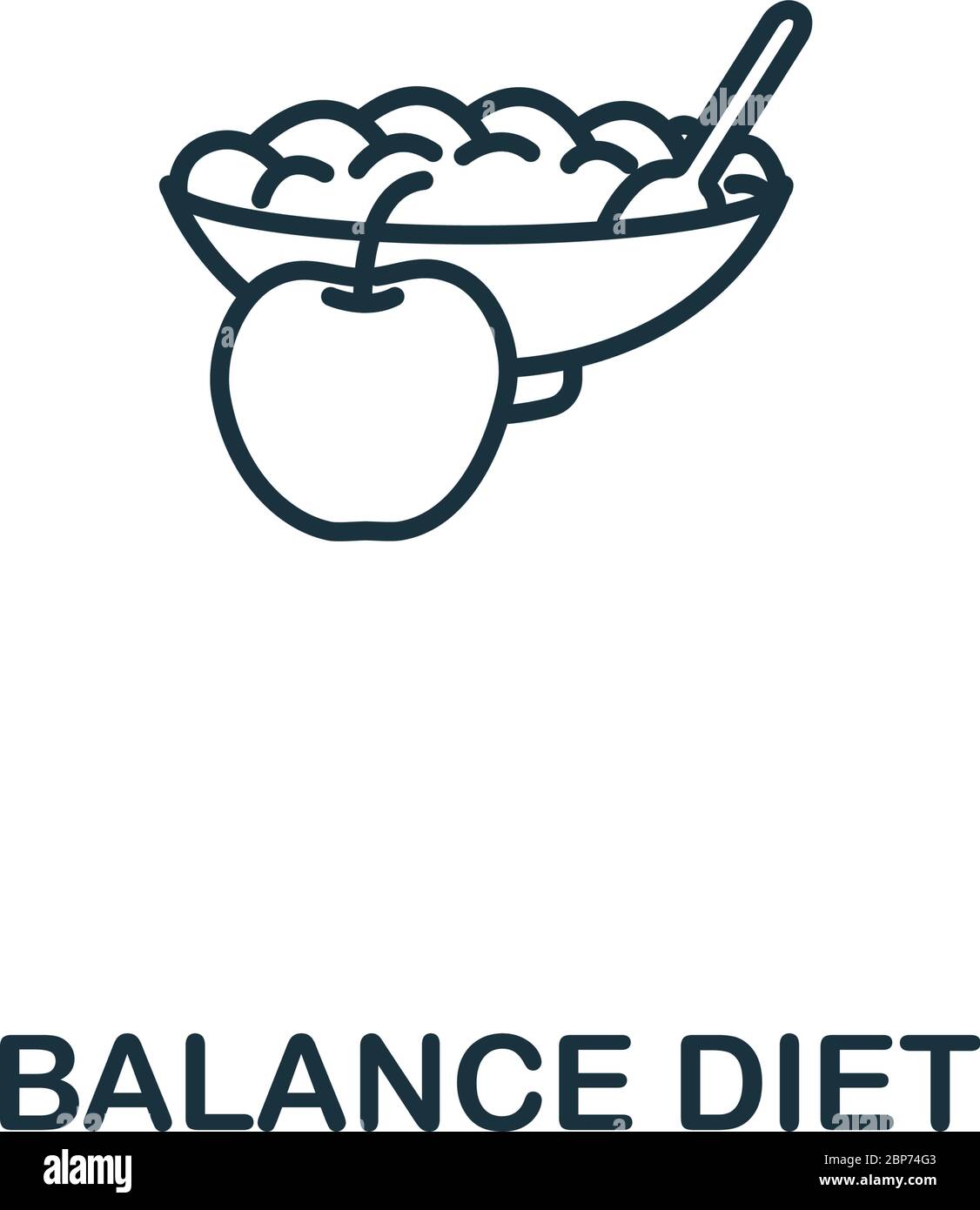 Balance Diet icon from elderly care collection. Simple line element ...