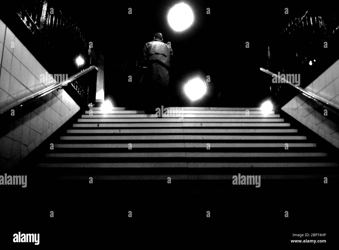 Night steps, London town Stock Photo - Alamy