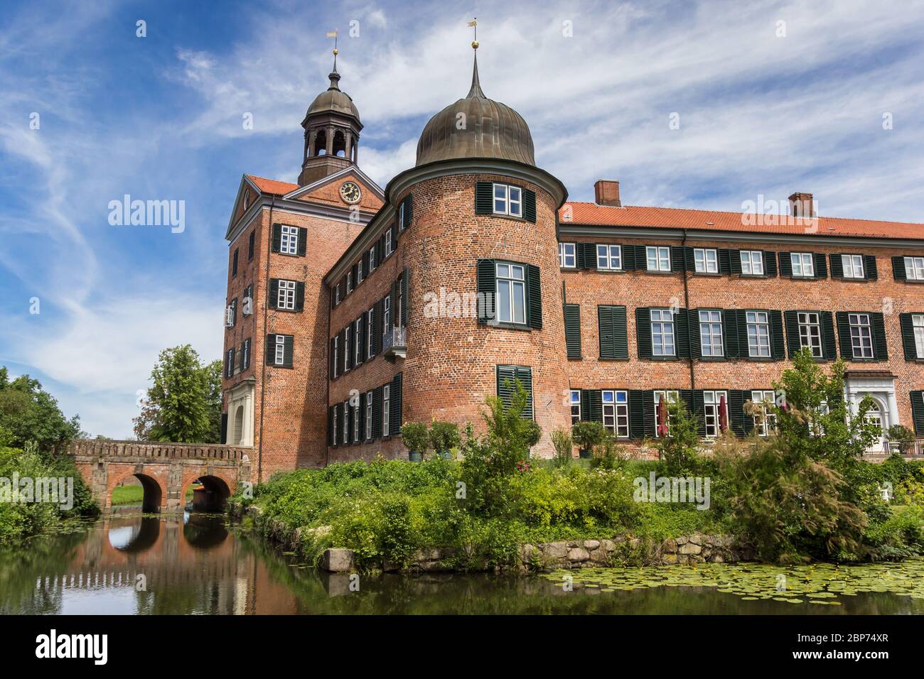 Pond and towers of the castle in Eutin, Germany Stock Photo - Alamy