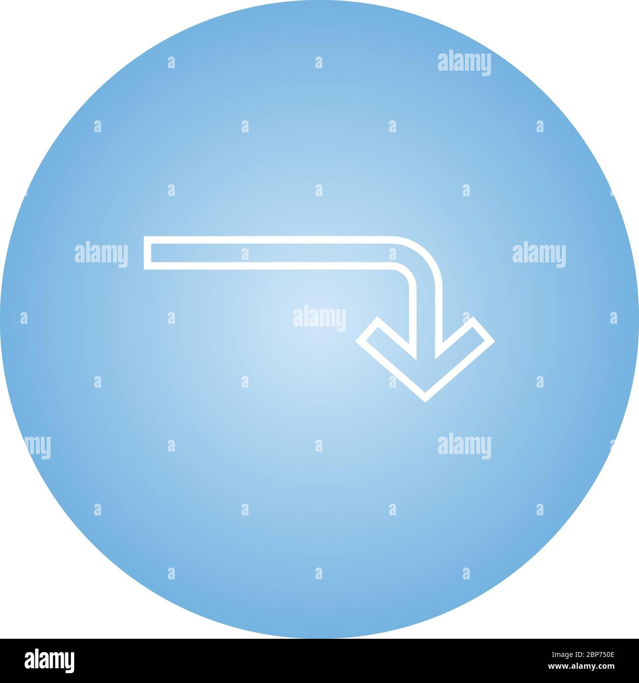 Beautiful Turn Down Line Vector Icon Stock Vector Image & Art - Alamy