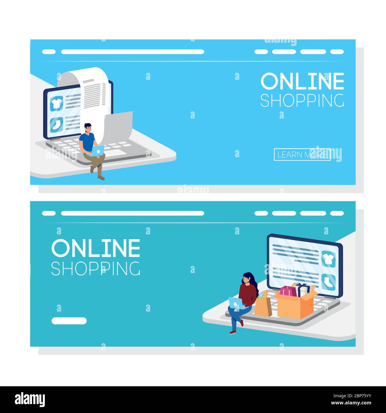 Couple in shoes shop Stock Vector Images - Alamy