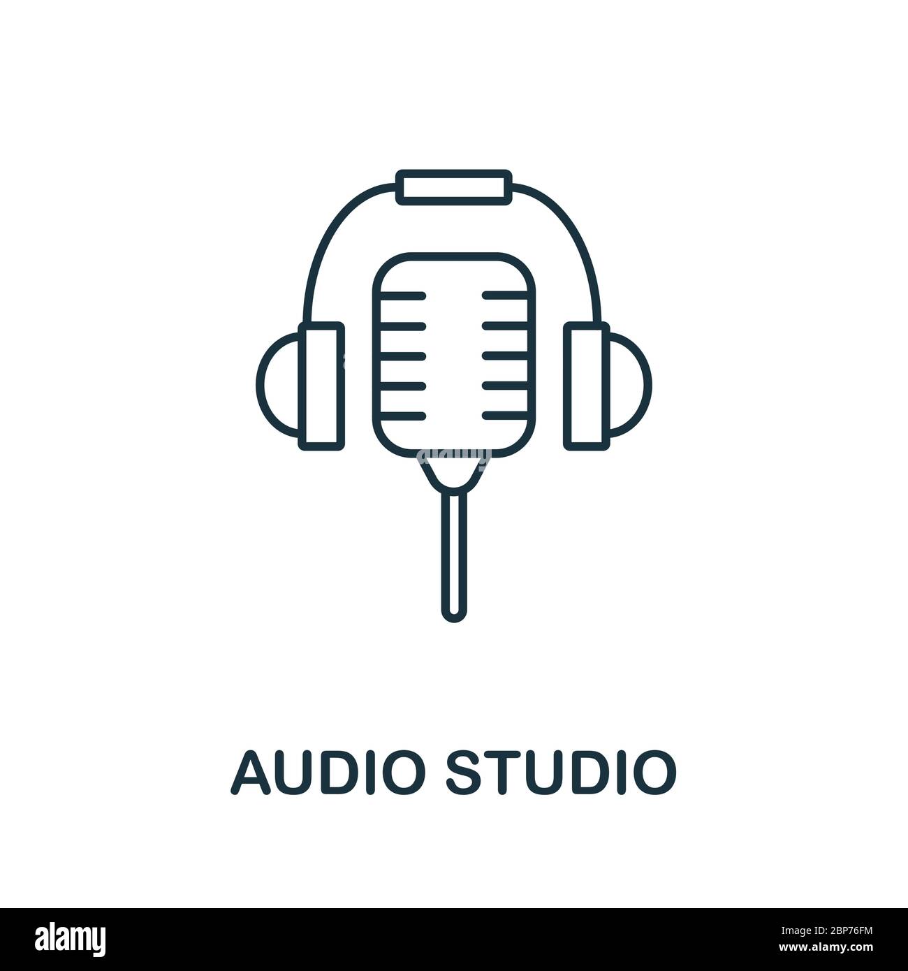 Audio Studio icon from music collection. Simple line Audio Studio icon ...