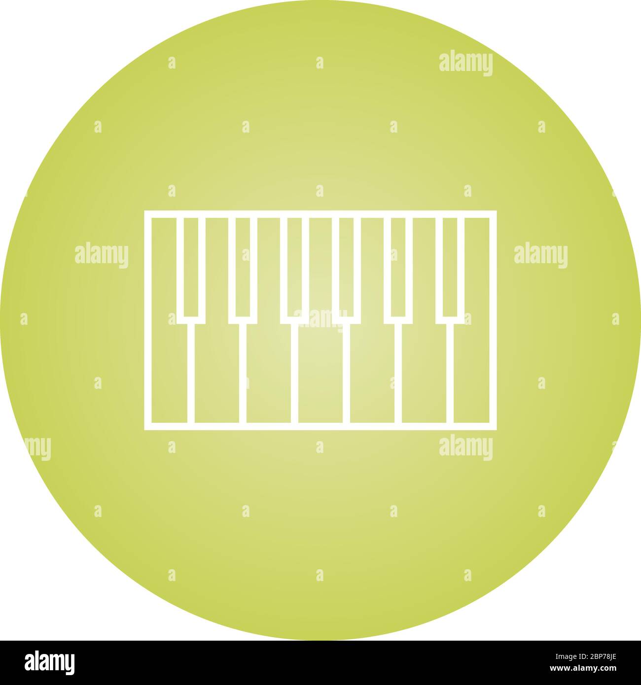 Beautiful Piano Keys Line Vector Icon Stock Vector Image & Art - Alamy