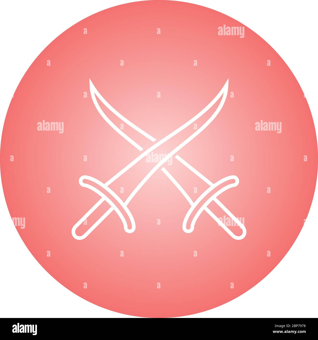 Beautiful Arabian Swords Line Vector Icon Stock Vector Image & Art - Alamy