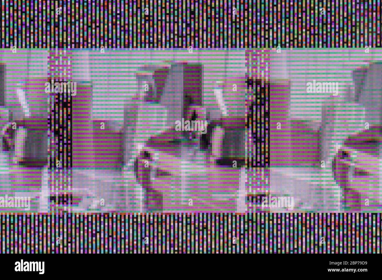 Pixel pattern of a digital glitch Stock Photo - Alamy