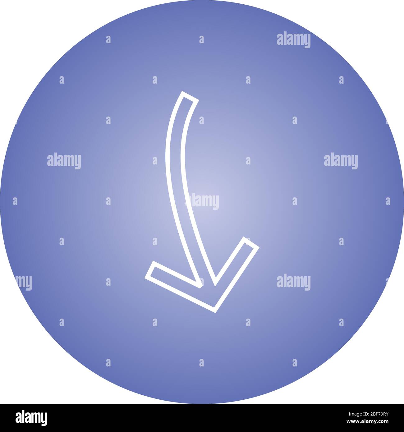 Beautiful Arrow Pointing Down Line Vector Icon Stock Vector Image & Art ...