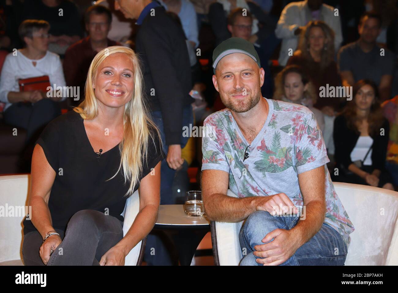 Maria and Thor Braarvig,Markus Lanz Talkshow from Studio Stahltwiete ...