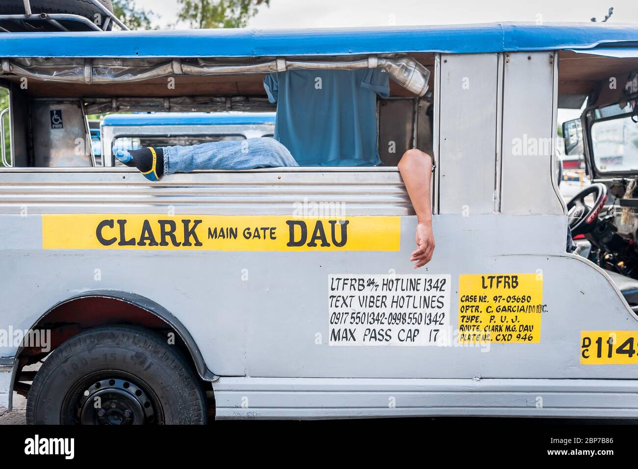 Classic jeepneys sat at the Main Gate bus terminal in Angeles City ...