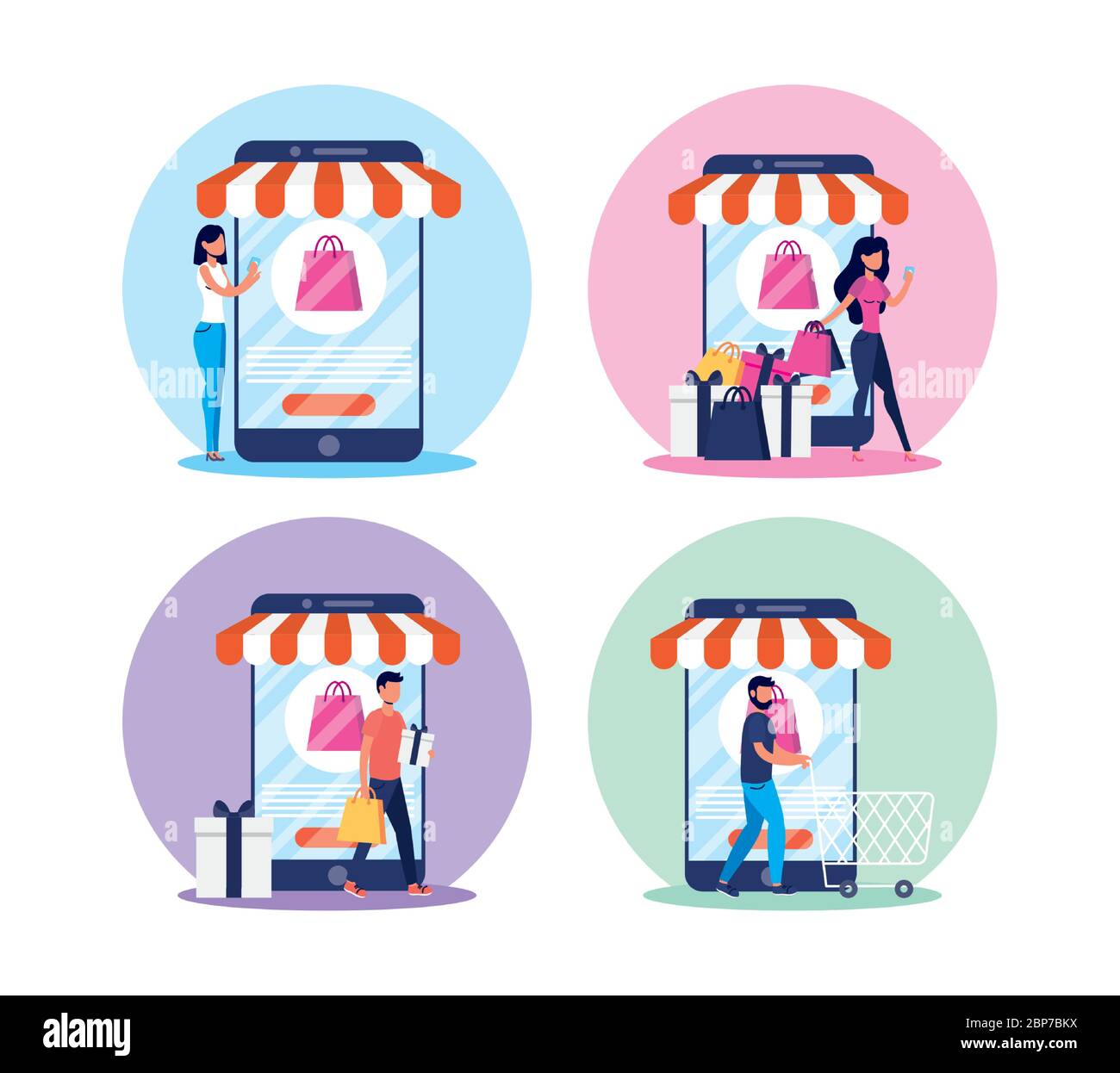 Bag display shop customer Cut Out Stock Images & Pictures - Alamy