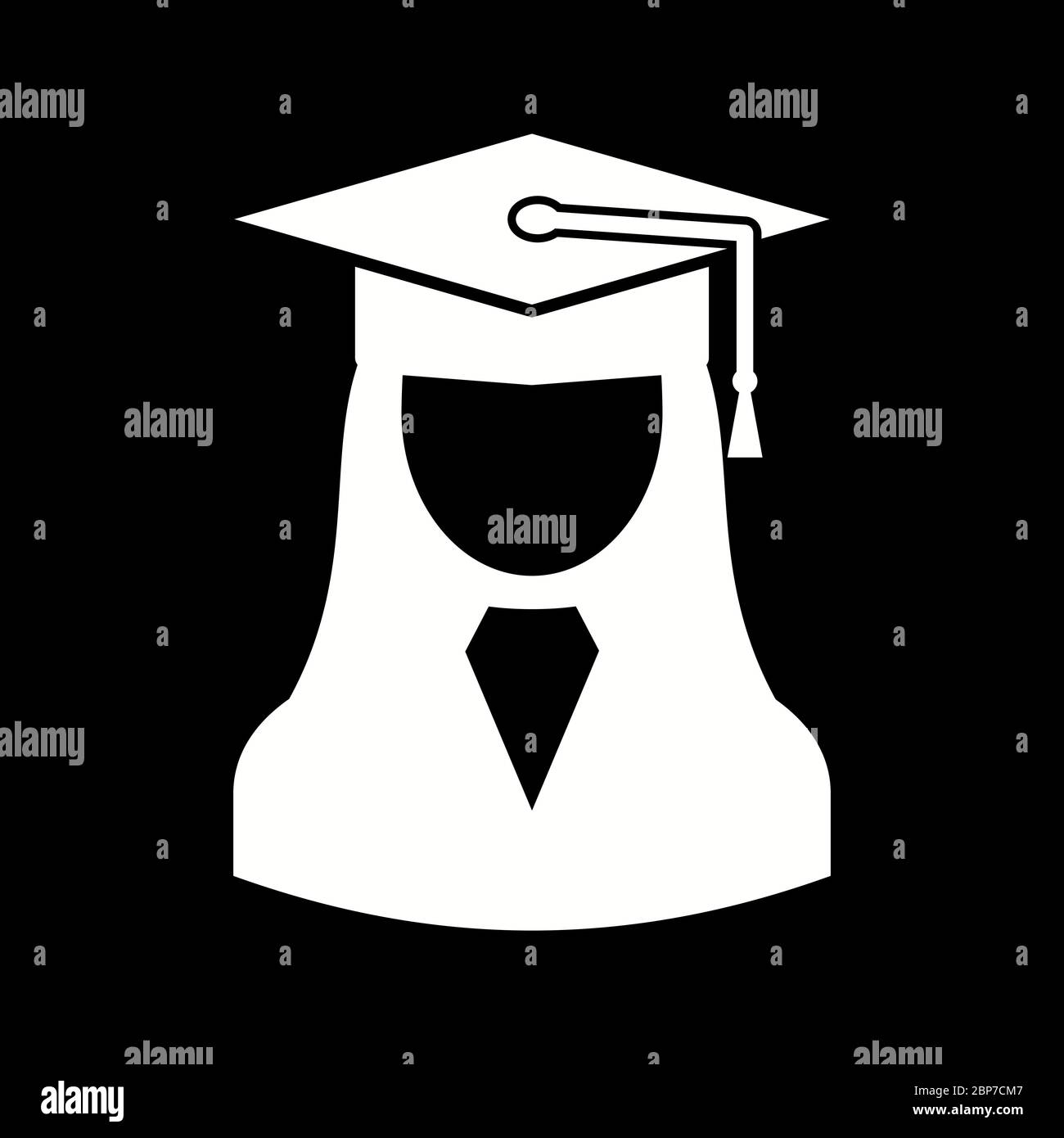 Beautiful Female Student Glyph Vector Icon Stock Vector Image & Art - Alamy