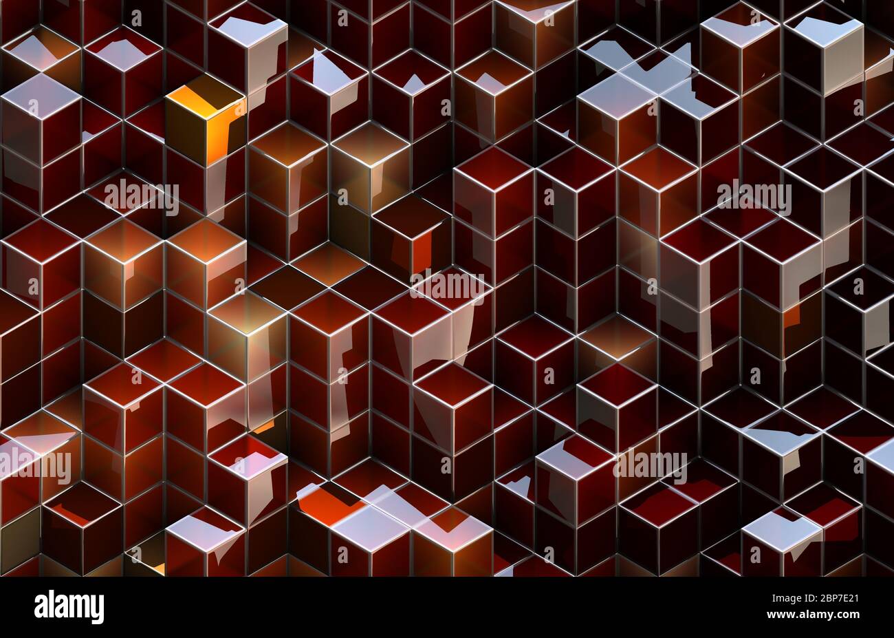 modern 3d cubes graphic illustration Stock Photo - Alamy