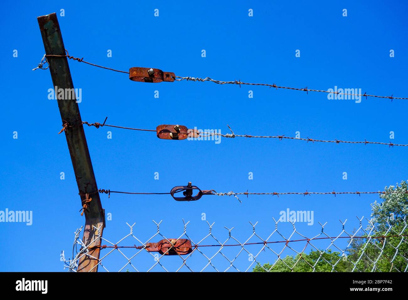 Barbed wire, Ain, France Stock Photo - Alamy