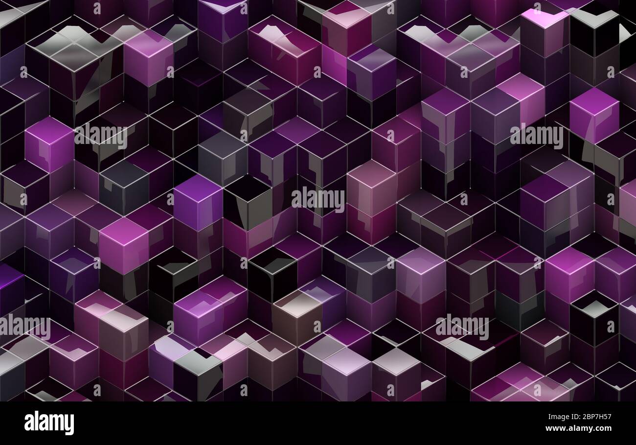 modern 3d cubes graphic illustration Stock Photo - Alamy
