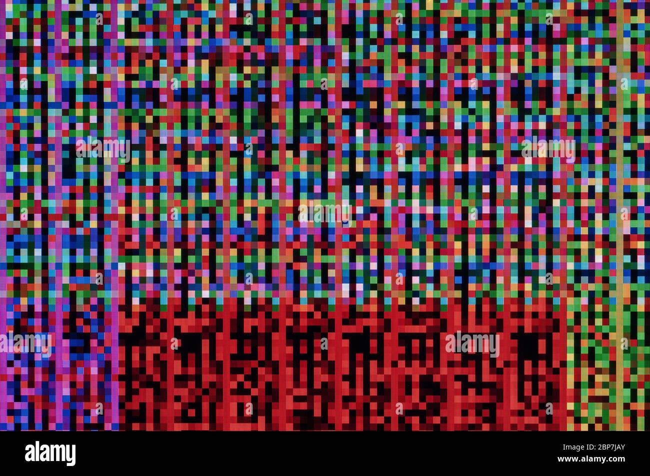 Pixel pattern of a digital glitch Stock Photo - Alamy