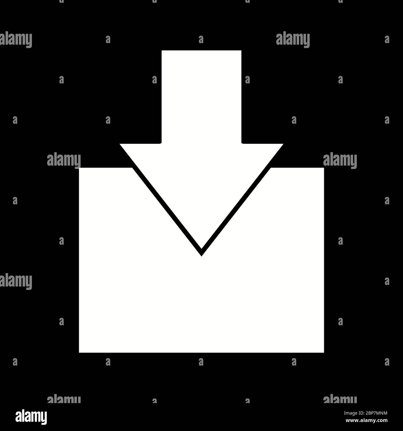 Beautiful Download Glyph Vector Icon Stock Vector Image & Art - Alamy