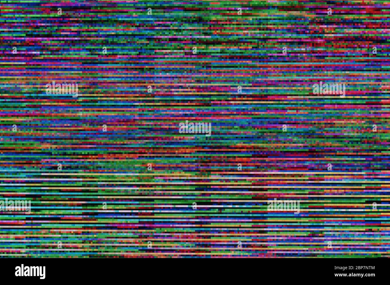 Pixel pattern of a digital glitch Stock Photo - Alamy