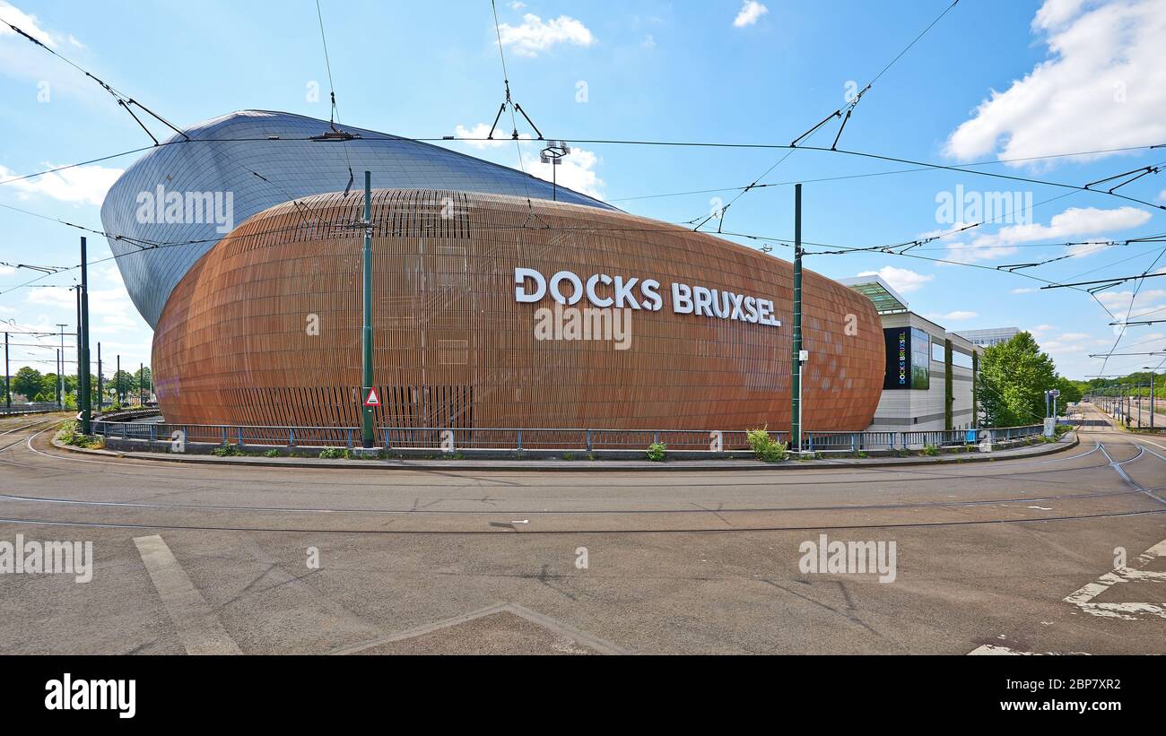 Brussels, Belgium, 17 May, 2020: View on the canal from Brussels and ...