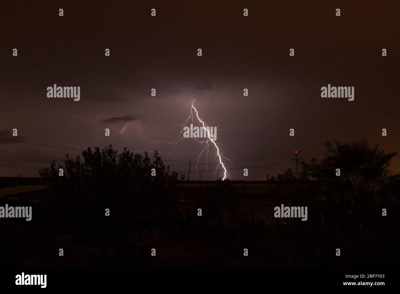 Lightning bolt Photographed in Israel in October Stock Photo - Alamy