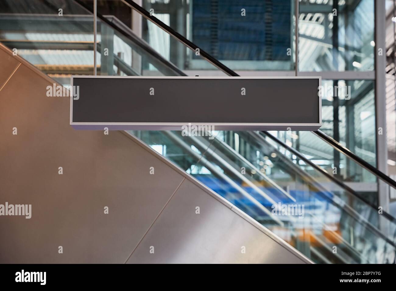 Airport terminal blank sign Stock Photo - Alamy