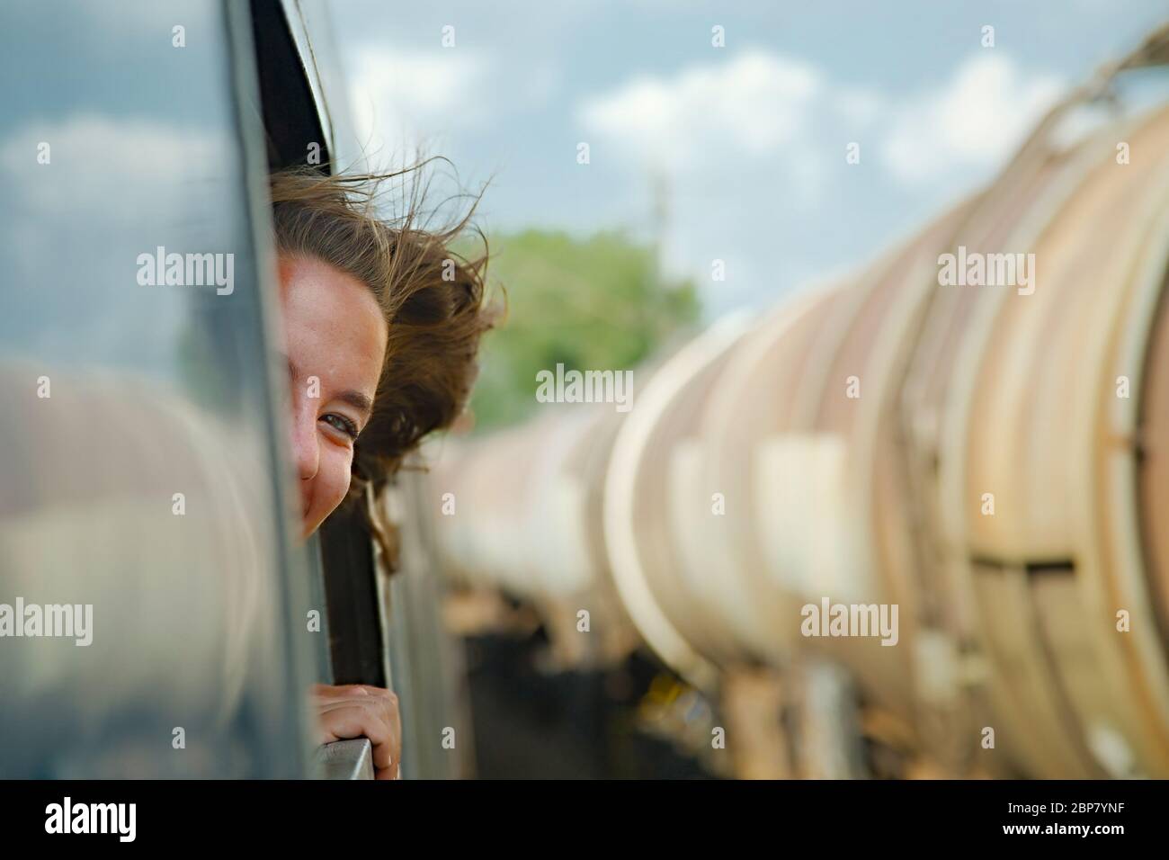 Railroad travel fun Stock Photo - Alamy