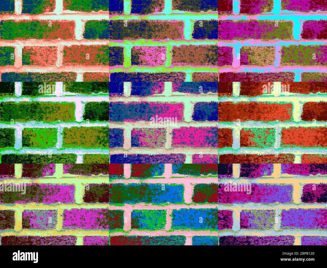 Texture of bricks in several colors Stock Photo - Alamy