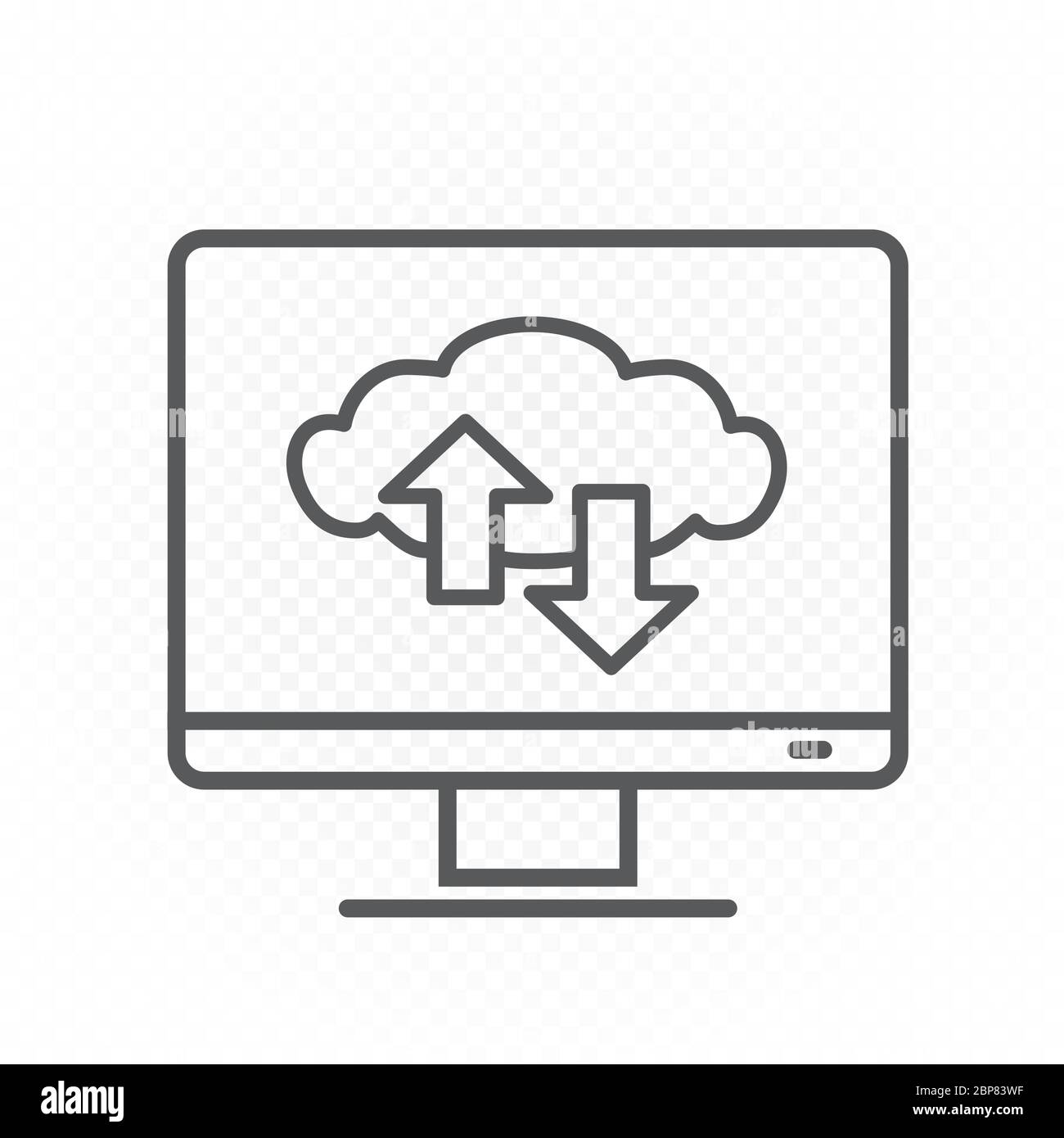 Computer monitor virtual cloud Stock Vector Images - Alamy