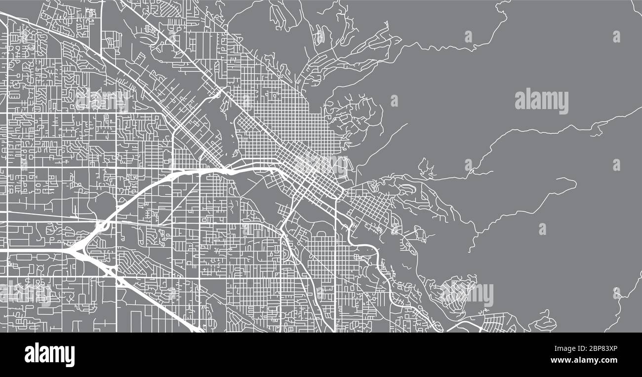 Urban vector city map of Boise, USA. Idaho state capital Stock Vector ...